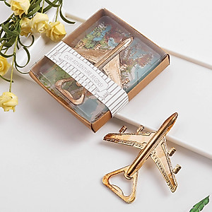 3-Piece Antique, Jet, and Passenger Airplane Bottle Opener Set for Aviation Enthusiasts Gifts for Pilot Airplane Decor Gift for Veteran Beer Bottle Openers in Gift Box