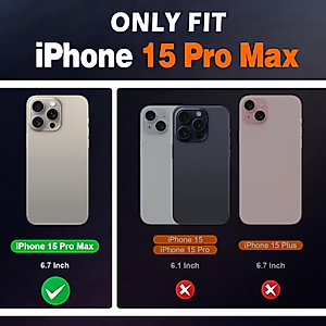 SHIELDON Case for iPhone 15 Pro Max 6.7", Genuine Leather Wallet Folio Case [Magnetic Closure] [RFID Blocking Card Slot] [Kickstand] Full Protection Case Compatible with iPhone 15 Pro Max 2023 - Black