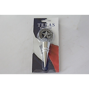 River Edge Texas Lone Star State Concho Metal Wine Bottle Stopper Cork
