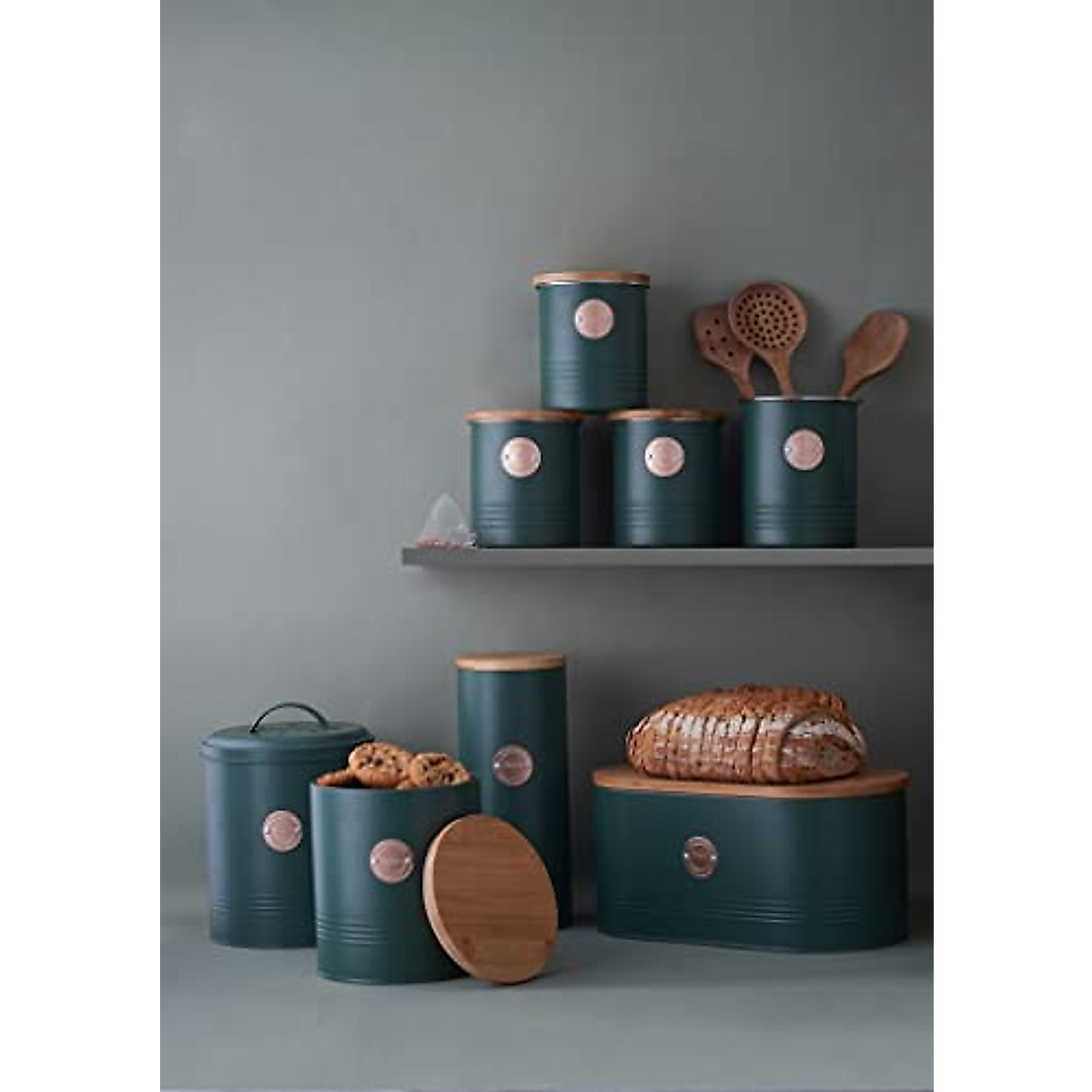 Typhoon Living Green Compost Caddy with Lid, 2.5L