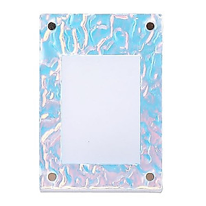 Photo Frame, Personalized Acrylic Simple Cleaning Sturdy Tabletop Photo Frame for Movie Ticket (Dazzling Color (Stone Head Pattern))