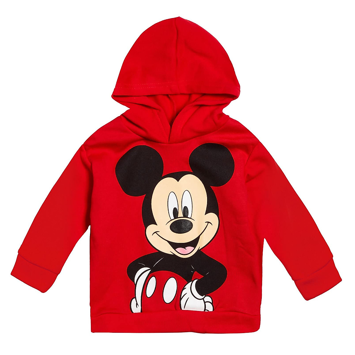 Disney Mickey Mouse Little Boys Fleece Pullover Hoodie and Pants Outfit Set Red 7-8