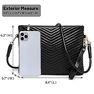 LYPULY Small Crossbody Bags for Women, Trendy Vegan Leather Shoulder Purses, Clutch Wallet with Wristlet Strap