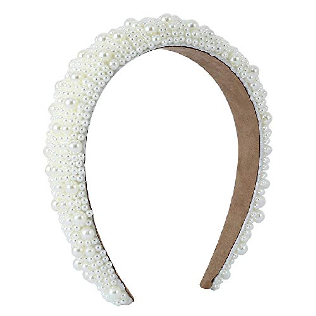 FEDANS Pearl Headbands for Women Bulky Fashion Head Band Design Bridal Elegant Wedding Headwear Wide Hairbands For Girl