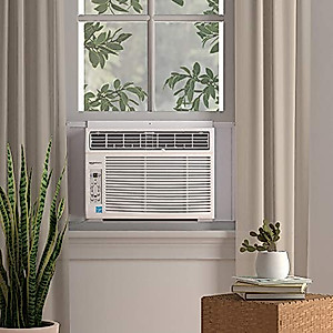 Amazon Basics Window Mounted Air Conditioner with Remote Cools 250 Square Feet, 6000 BTU, White