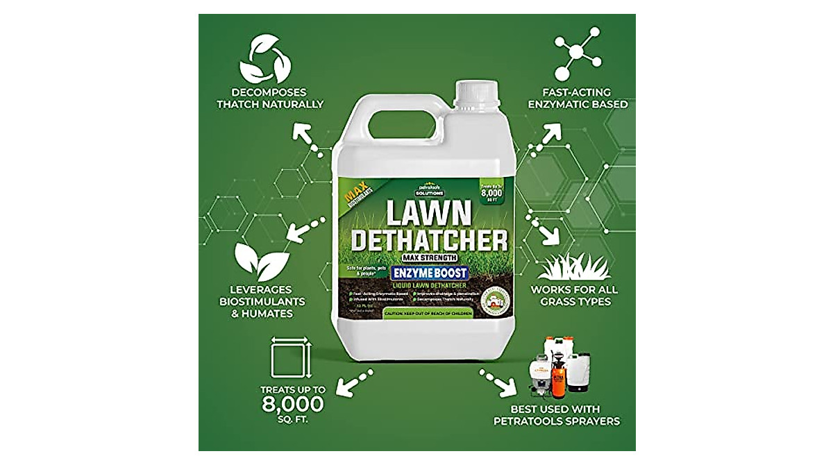PetraTools Liquid Dethatcher & 16-4-8 Lawn Fertilizer Kit