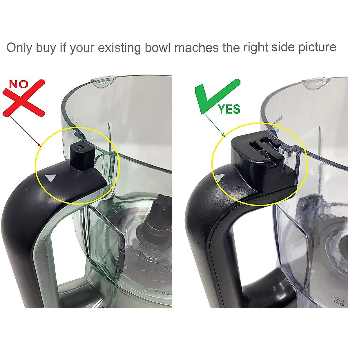 Ninja Replacement Locking Lid for 64oz Bowl BL640 BL641 BL642 BL642W BL642W1 BL642Z BL680 BL680A BL681A BL682 BN801 BN805 BN805A BL910 Auto-iQ Duo Blender