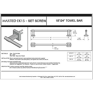 Franklin Brass MAX24-SN Maxted 24" Towel Bar in Brushed Nickel