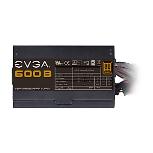 EVGA 600 B1, 80+ BRONZE 600W, 3 Year Warranty, Includes FREE Power On Self Tester, Power Supply 100-B1-0600-KR