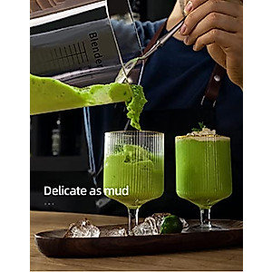 CRANDDI Quiet Commercial Blender with Soundproof Shield, 2200 Watt Professional Blenders for Kitchen with 80oz Jar and Self-Cleaning, High-Speed Blenders K90 Black