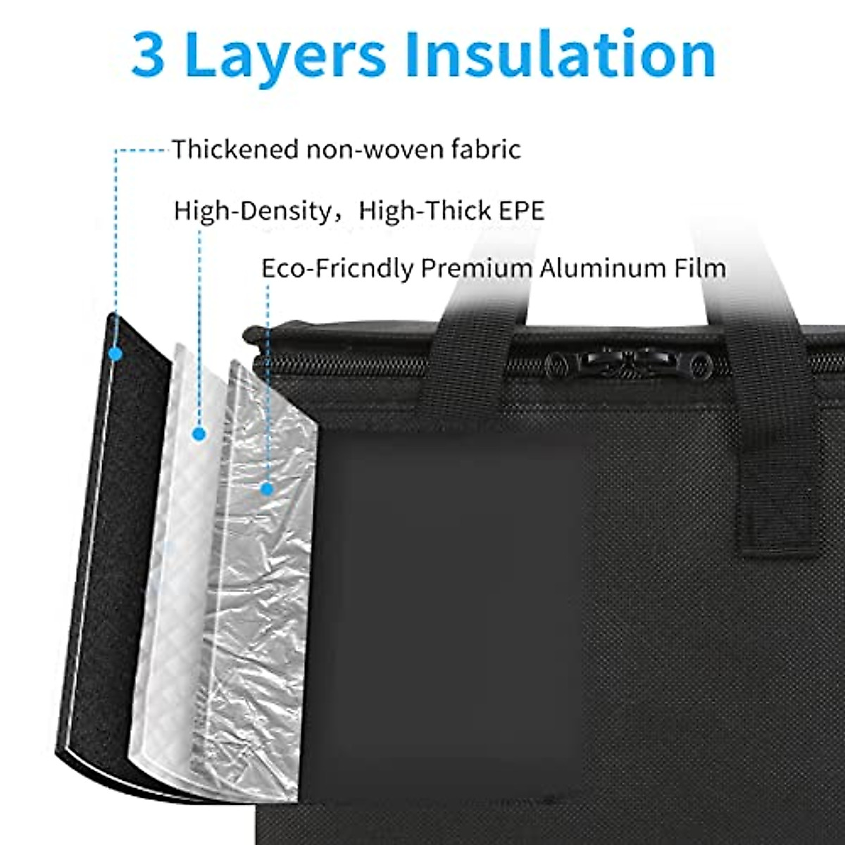 musbus Insulated Food Delivery Bag with Cup Holders/Drink Carriers Premium XXL, Great for Beverages, Grocery, Pizza, Commercial Quality Hot and Cold