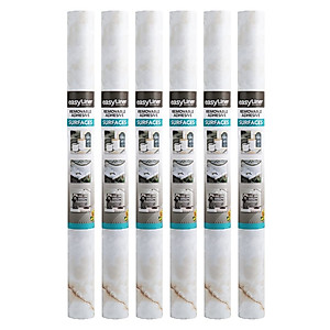 Duck 286464 EasyLiner Adhesive Laminate Surfaces Shelf Liner, Beige Marble, 20 in. x 15 ft., 6 Rolls