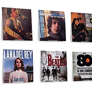 HBlife 6 Pack Vinyl Record Shelf Wall Mount, 4 Inch Clear Acrylic Album Record Holder, Vinyl Display Shelves and Album Frame for Bedroom, Living Room, Store and Home