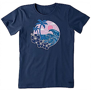 Life is good Womens Crusher, Darkest Blue, Medium