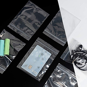 Cherodada 3" x 4" (200 pcs) 2 Mil Small Clear Plastic Zip Bags Resealable Baggies for Jewelry, Gift Card, Candy, Electronics