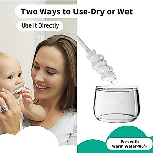 ALARTSNAIL Baby Oral Cleaner, 42Pcs Baby Tongue Cleaner and 1Pc Baby Finger Toothbrush with Case Upgraded Umbrella Brush Head Individual Package Baby Mouth Cleaner Newborn for 0-36 Month Baby