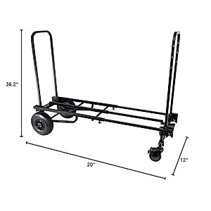Rockville Rock Cart Pro DJ Equipment Transport Roller Car w/(3) Bags+Floor+Shelf