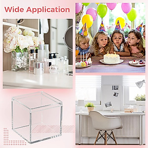 40 Pcs Clear Acrylic Boxes, Small Clear Boxes with Lids, 2.2 x 2.2 x 2.2 in Plastic Square Cube, Square Display Box, Clear Container Boxes for Candy Pill Earring Jewelry Tiny Beads
