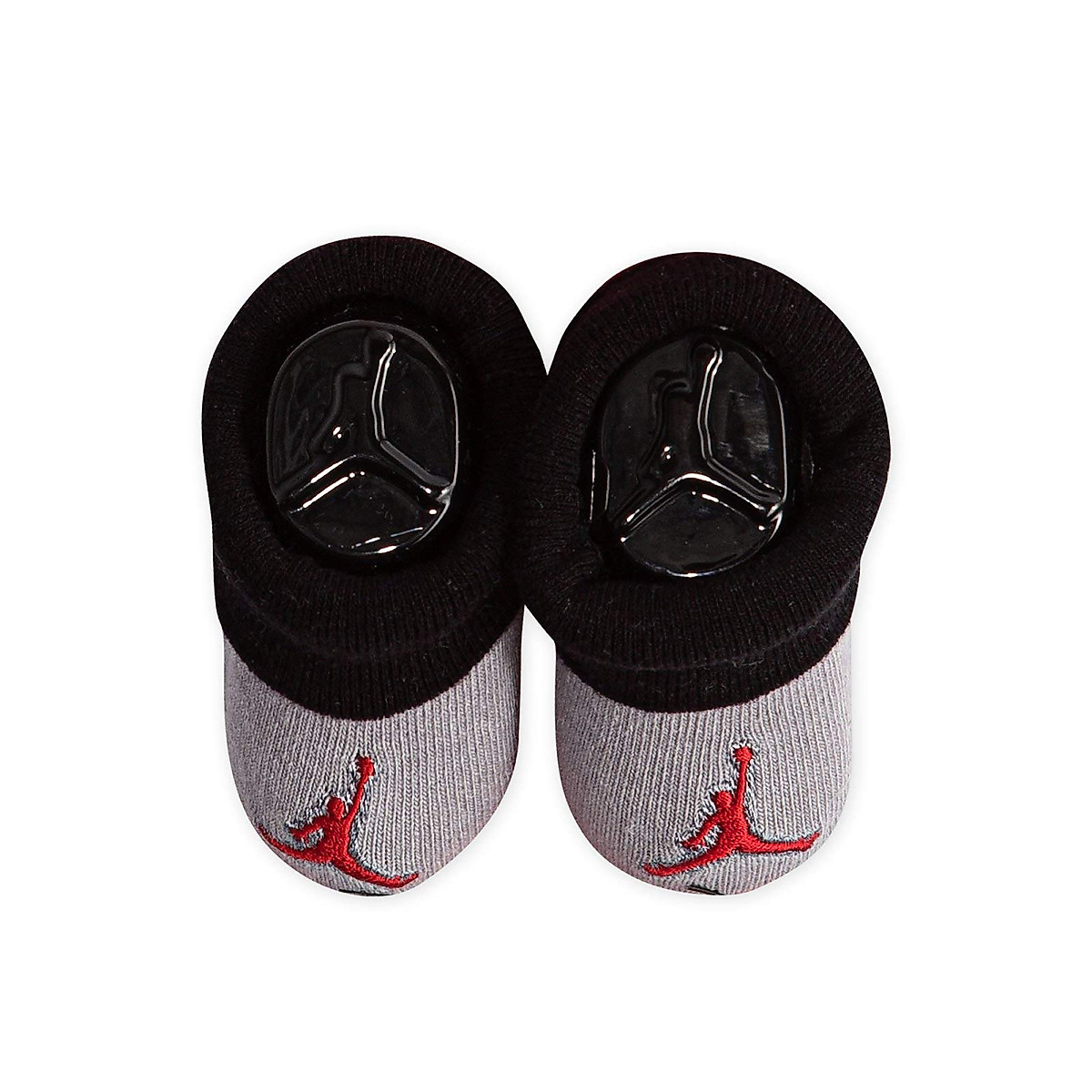 Nike Jordan Infant Baby Hat and Booties Set (Black(LJ0102-K41)/Red, 0-6 Months)