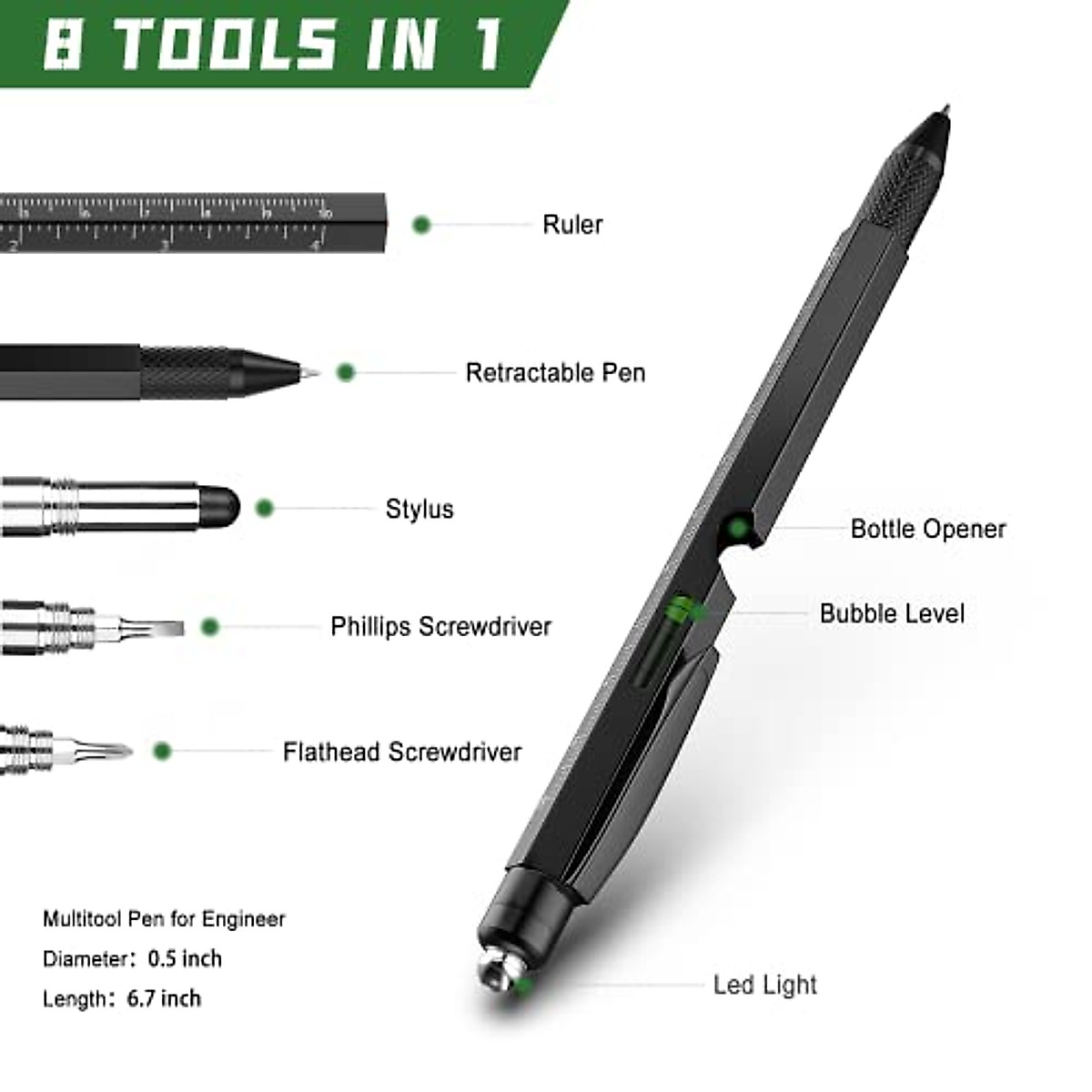 SUPOLOGY Multitool Gifts for Men Dad Husband Boyfriend Father Him, Camping Multitool Hatchet Hammer Pen Survival Multi Tool Card Axe Pliers Saw Screwdriver, Multipurpose Tool for Home Outdoor Hiking