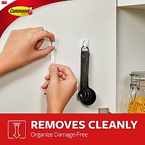 Command Mini Light Clips, Damage Free Hanging Light Clips with Adhesive Strips, No Tools Mini Wall Hooks for Hanging Decorations in Living Spaces, 18 White Wall Hooks and 24 Command Strips