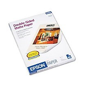 Epson Premium Presentation Paper MATTE (8.5x11 Inches, Double-sided, 50 Sheets) (S041568),Bright White