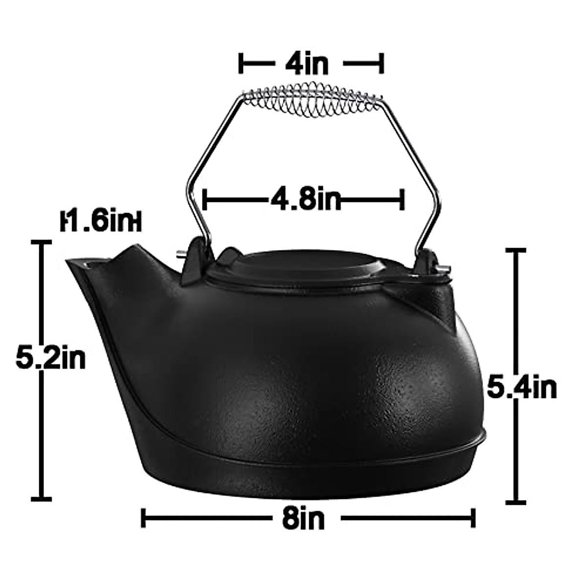 Fire Beauty Humidifying Iron Kettle，Stove Humidifier，Wood Stove Kettle，Cast Iron，Chrome handle