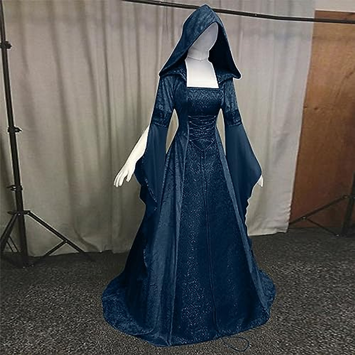 Mystery Box Medieval Costume Women Medieval Dress Vampire Dress Victorian Costumes for Women Witch Costume Amazon Gift Cards Blue