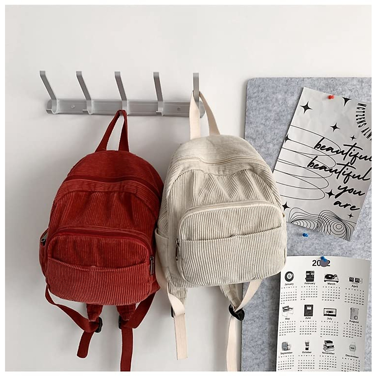 GGOOB Small Backpack Purse for Women Womens Backpack Purse for Women Mini Backpack Purse Aesthetic Purse (White)