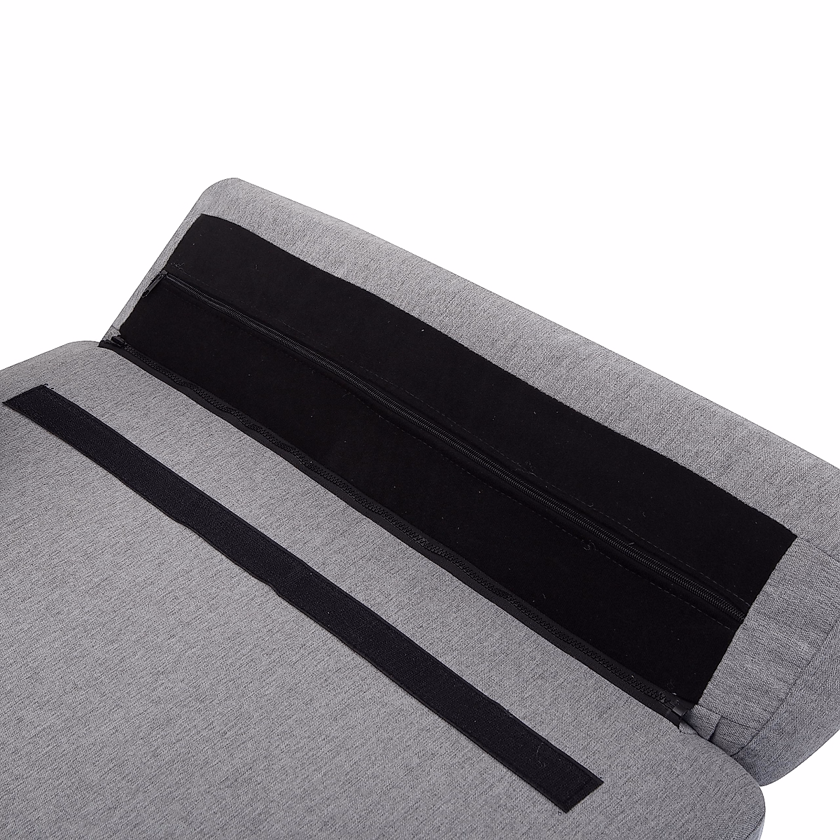 POCIYIHOME 79.5" Left Hand Facing Sectional Sofa Couch with 2 Detachable Armrest Pillows, Modern Fabric 3-Seater L Shape Chaise with Metal Legs for Living Room,Apartment,Office, Polyester, Light Grey