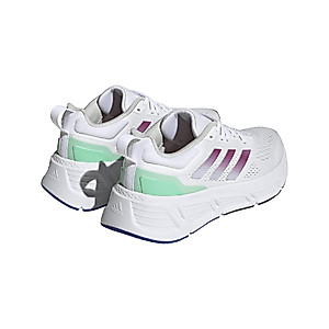 adidas Women's Questar Sneaker, White/Lucid Fuchsia/Silver Dawn, 8.5
