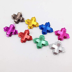 Replacement Aluminum Alloy D-Pad Dpad Key Button Metal Direction Button for Xbox One Cross Button (Gold)