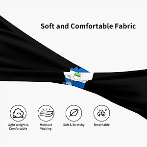 Map of Nicaragua Flag Sports Headbands Unisex Yoga Non-Slip Quick-Drying Workout Hairband