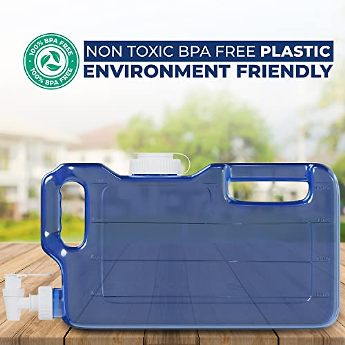 1.1 Gallon Refrigerator Water Dispensers Bottle with Faucet, Spigot & 58mm Screw Cap - BPA Free Plastic Leak-Proof | Slimline Mini Fridge Beverage Drink Dispenser for Parties