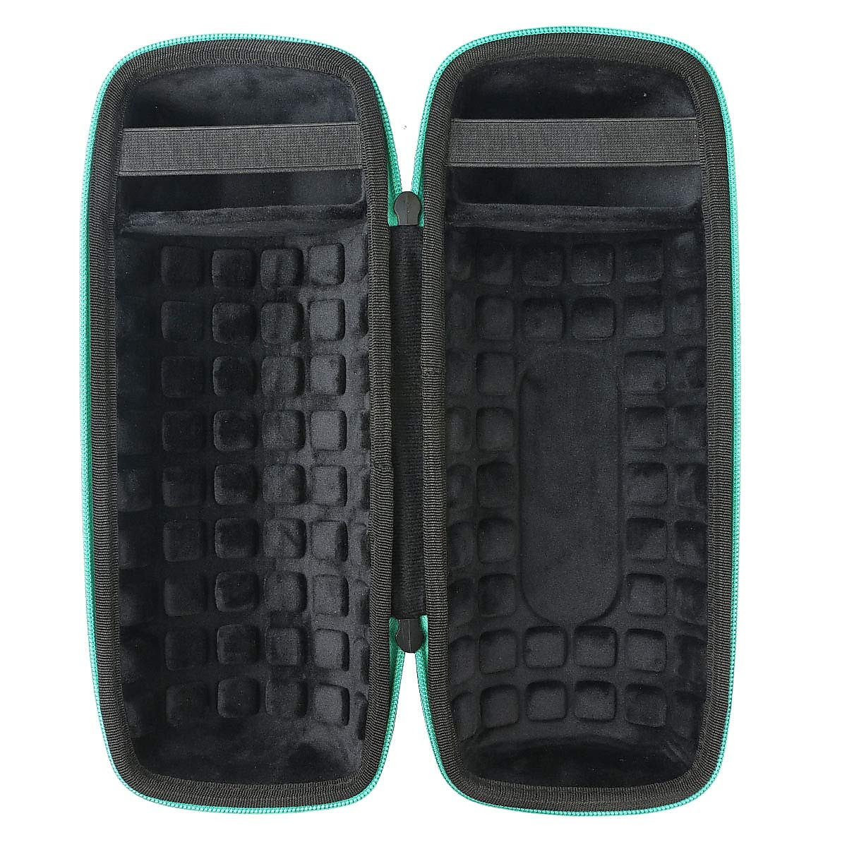 co2CREA Hard Travel Case Replacement for Replacement for JBL Charge 4 /Replacement for JBL Charge 5 Waterproof Bluetooth Speaker (Black Case + Teal Zipper)