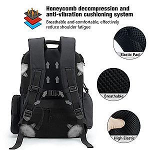 VEAGIA Tactical Travel Laptop Backpack For Men Large Heavy Duty Work Backpack Airline Approved Hiking Waterproof Bag