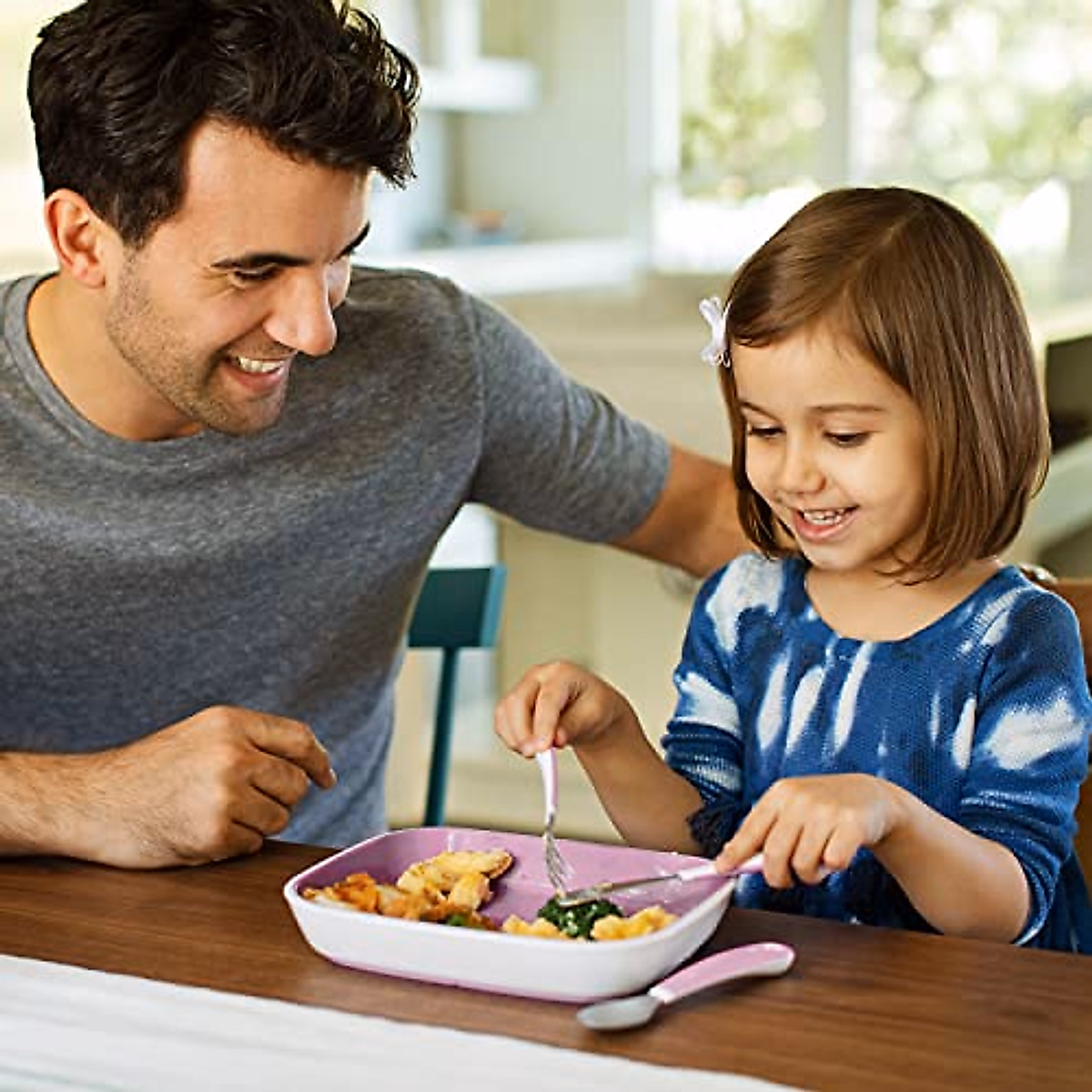 Munchkin® Splash™ Toddler Fork, Knife and Spoon Utensil Set, 6 Pack, Pink/Purple