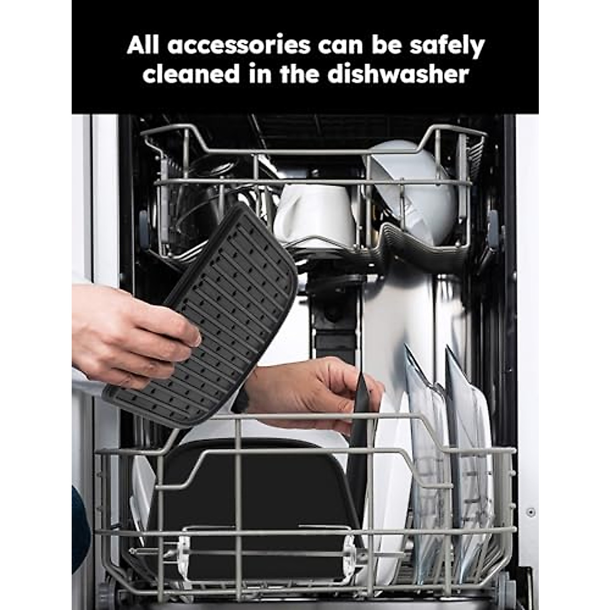 Nuwave Brio Air Fryer Oven, 15.5Qt X-Large Family Size, SS Rotisserie Basket &Skewer-Kit, Reversible Ultra Non-Stick Grill/Griddle Plate, Powerful 1800W, Integrated Smart Thermometer,Black