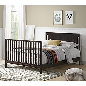 Oxford Baby Lazio Full-Size Bed Conversion Kit, Espresso Brown, GreenGuard Gold Certified