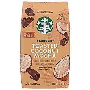 Starbucks Flavored Ground Coffee (Toasted Coconut Mocha, 11 oz (Pack of 2)