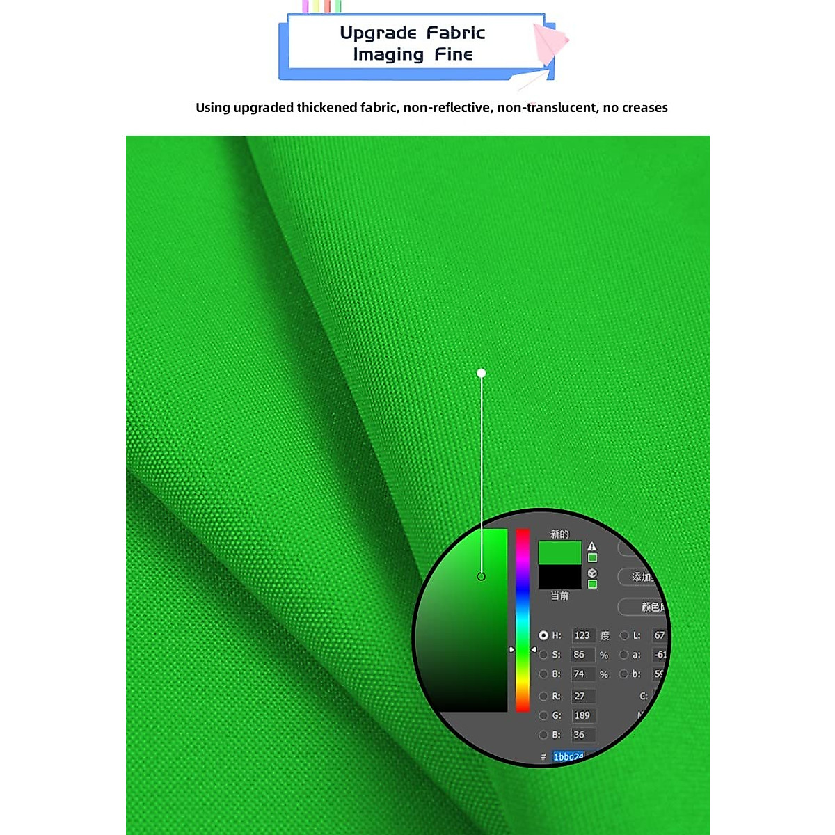 Portable Green Screen Backdrop, Collapsible Webcam Background, Green Screen Chroma Key for Video Chats, Zoom, Online Video Meeting, Photo with Storage Bag (55.1×55.1inch（Circle）)