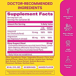 Pink Stork Baby Sleep Drops, Naturally Support Sleep Without Melatonin for Infants, Toddlers, and Kids, Aid Sleep with Chamomile and Magnesium, Baby Essentials for Bedtime, 1 oz, 30 Servings