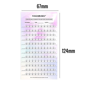 NAGARAKU Eyelash Extension Storage Card Premade Fans Volume Lash Storage 2mm Sticky Strip False Eyelashes Paper Card (20 Sheets with 1 Roll Tape)