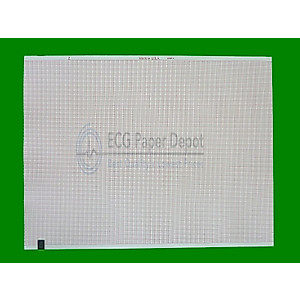 GE Compatible 226-166-06 Medical Cardiology Recording Chart Paper, 10 Packs Per Case, Z-Fold, Size 8.5" x 11", Grid Color Red