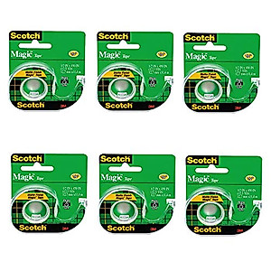 Scotch Magic Tape, 1/2 x 450 Inches, 6 Pack