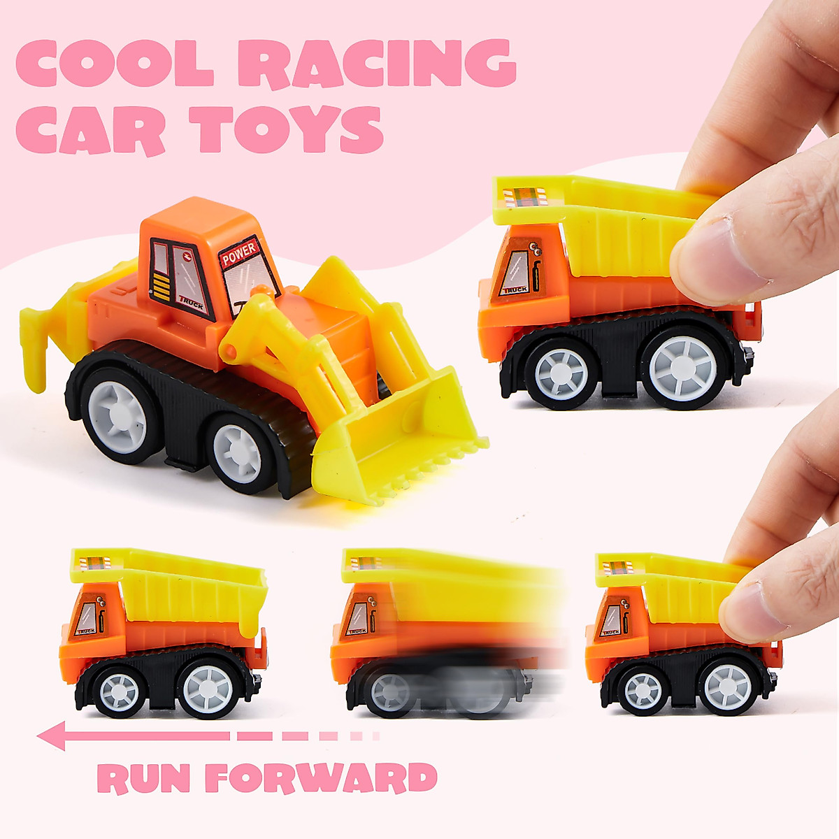 JOYIN 28 Valentines Day Construction Vehicle Greeting Cards for Kids Valentine's Day Classroom Exchange Prizes, Construction Truck Party Favor Gifts