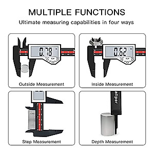 Digital Caliper, IP54 Waterproof Caliper Measuring Tool, Electronic Micrometer Vernier Caliper with Large LCD Screen, Automatic Shutdown Function, Inch and Millimeter Conversion (6 Inch /150mm)