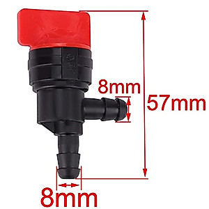 HIPA (Pack of 2) 1/4" 90 Degree Fuel Shut Off Valve for 698181 494539 697944 Tecumseh 35857