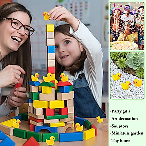 100 Pcs Mini Resin Ducks Bulk Tiny Ducks Set for Potted Miniature Decoration Garden Dollhouse Cake Decoration DIY Slime Kit Craft Charms Party Toys