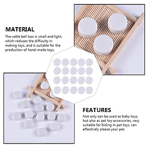 100Pcs Plastic Ring Boxes Toy Rattle Box Baby Toy Squeakers Bell Rattle Insert Rattle Replacement for Baby Pet Dog ( 15MM )